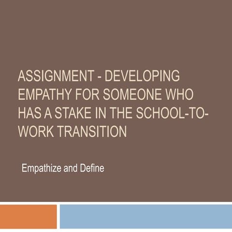 Assignment empathize and define | PPTX