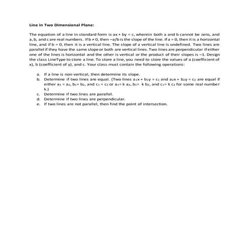 Equation Of A Line Class Pdf