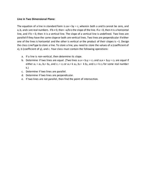 Equation Of A Line Class Pdf