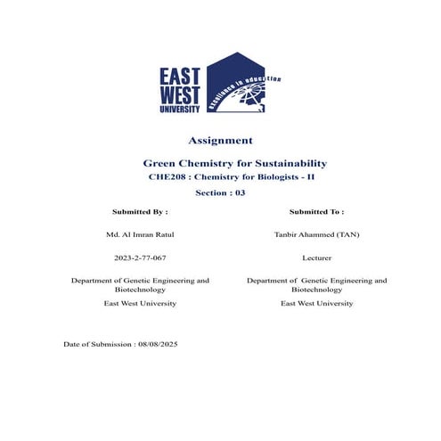 Assignment - Green Chemistry for Sustainability.pdf