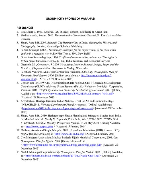 Varanasi development plan analysis | PDF