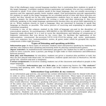 Assignment of-listening-speaking | PDF