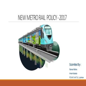Metro Rail Policy, 2017 | PDF