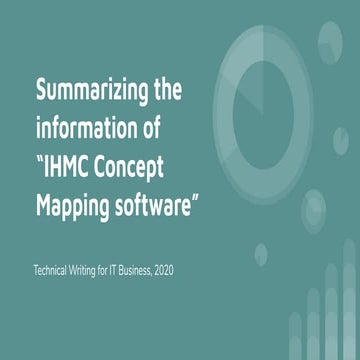 Summarize IHMC Concept Mapping software | PDF | Technology & Computing