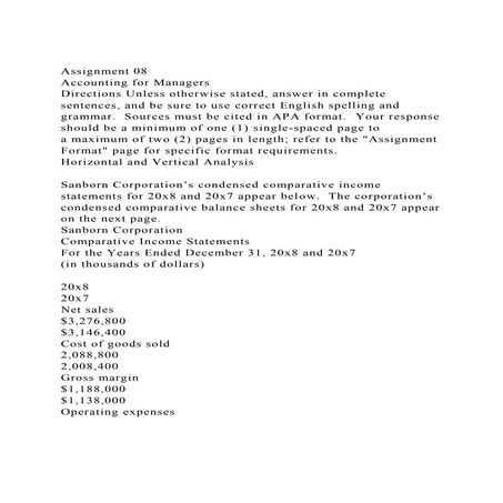 Assignment 08Accounting for ManagersDirections Unless otherwis.docx