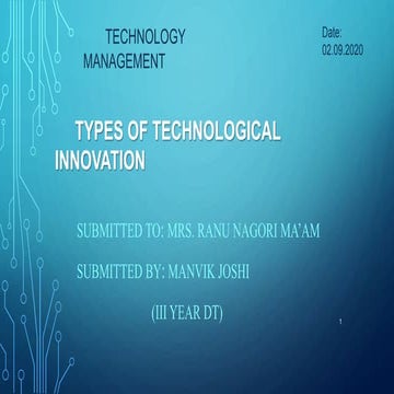 Types of Technological Innovation | PPTX