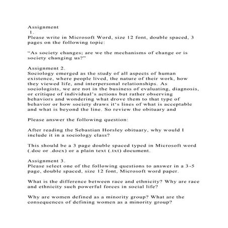 Assignment 1.Please write in Microsoft Word, size 12 font, doubl.docx ...