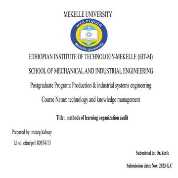 Organizational Knowledge Management Pptx