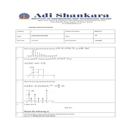 Signals and system KTU RAT 306 Assignment1.docx