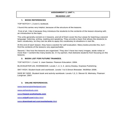 Assignment1.2 unit1 | DOCX | Homework and Study | Education