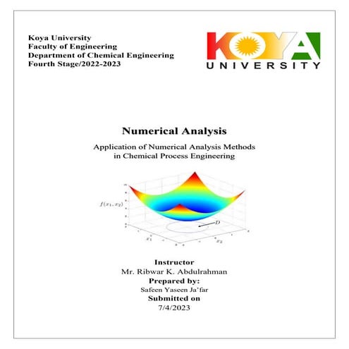 Numerical Analysis Application Of Numerical Analysis In Real Life New