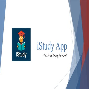 iStudy App - "One App, Every Answer" PPT | PPTX