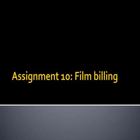 Assignment 10 | PPT