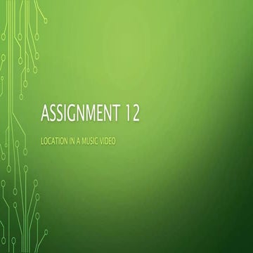 Assignment 9: Types of Music Videos | PPTX