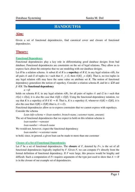 Functional dependency | PPTX