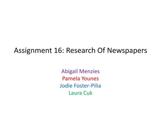 Parts of a_newspaper | PPT