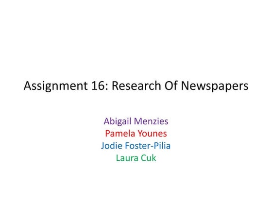 Parts of a_newspaper | PPT