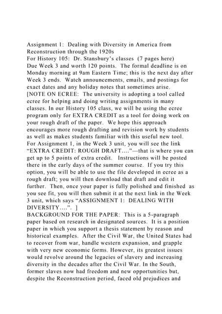 American Military University HIST102 – United States History.docx