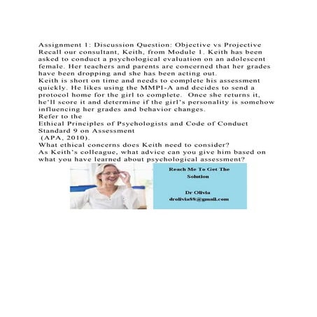 Assignment 1 Discussion Question Objective Vs Projectiverecall Docx