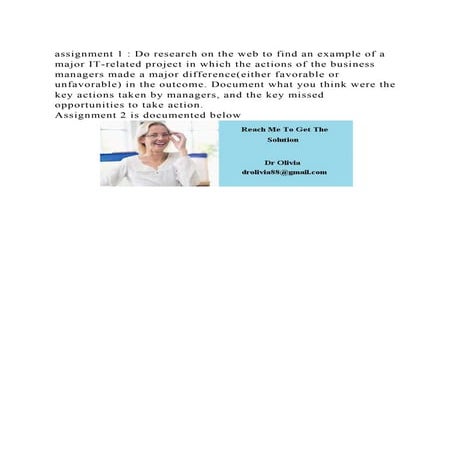 assignment 1 Do research on the web to find an example of a major .docx