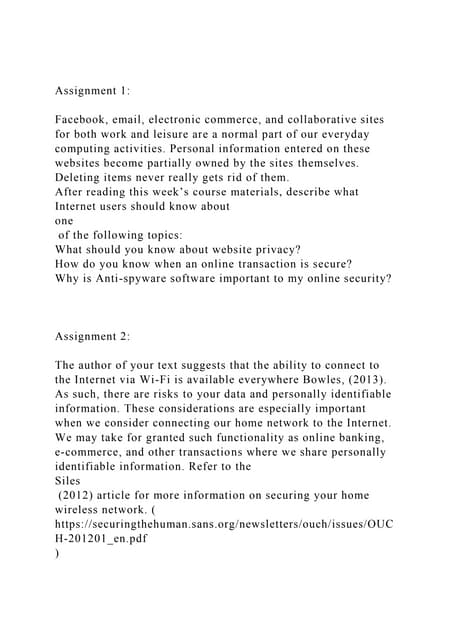 InstructionsAs you learned in the reading for Unit 4, URLs (web | DOCX