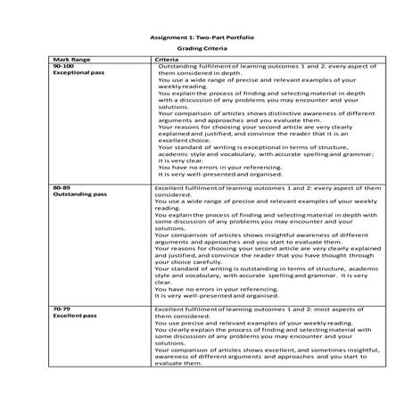 Assignment 2 grading criteria | DOCX