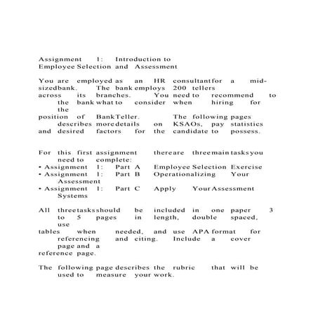Assignment1Introduction toEmployeeSelectionandAssessm.docx