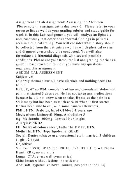 Benchmark - Academic Clinical SOAP Note 1 - RubricCollapse All B | DOCX | Infectious Diseases ...