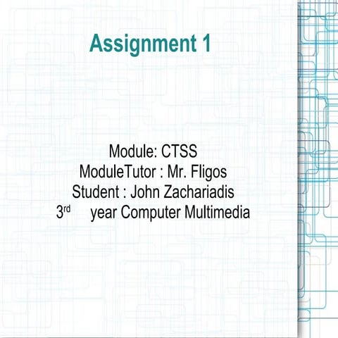 Assignment 1 presentation | PPT