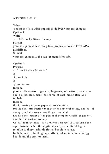 Prepare a 12- to 15-slide Microsoft® PowerPoint® presentat.docx | Technology & Computing