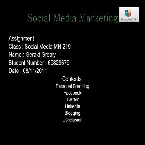 Assignment 1 social media | PPT