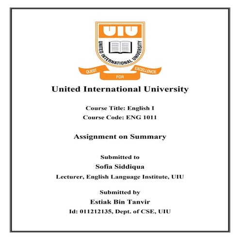Assignment 1 summary for my university. .pdf