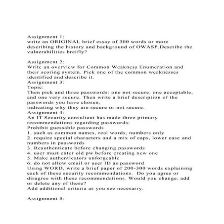 Assignment 1 write an ORIGINAL brief essay of 300 words or mo.docx