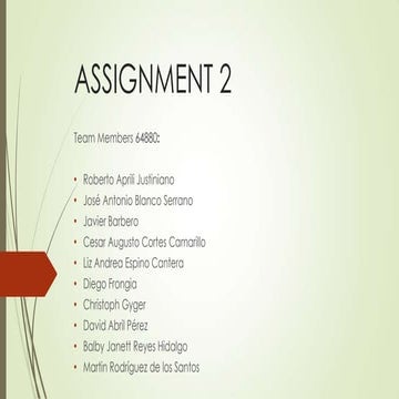 Assignment 2 | PPT