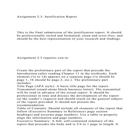 Assignment 2.3 Justification Report This is the final sub.docx