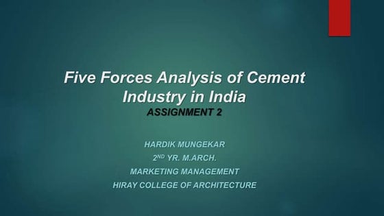 Porter Analysis on Cement Industry | DOCX | Commodities | Economy