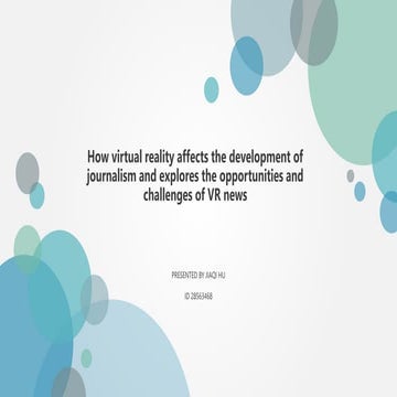 Virtual reality ethics | PPTX