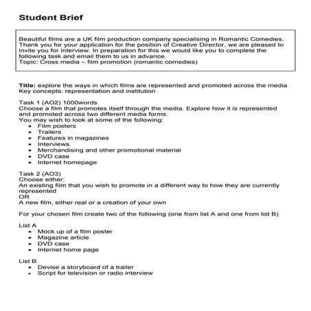 Assignment 2 student brief | PDF