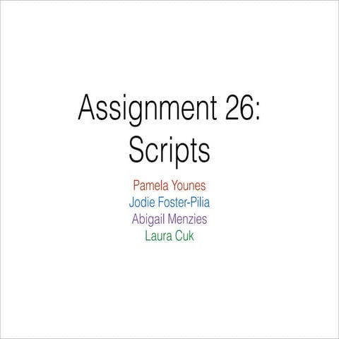 Assignment 26 script | PDF