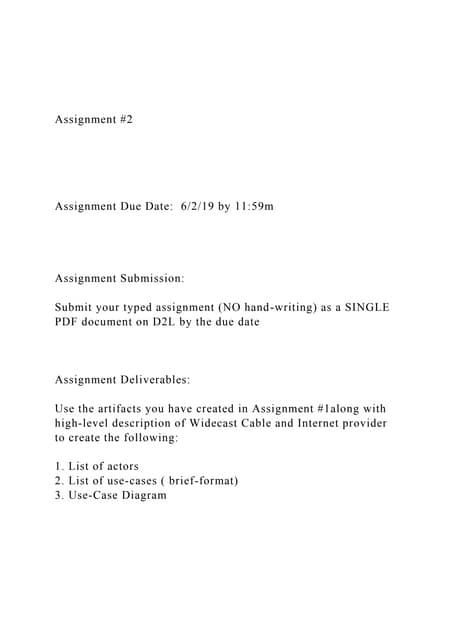 Assignment 2 Assignment Due Date 6219 By Docx