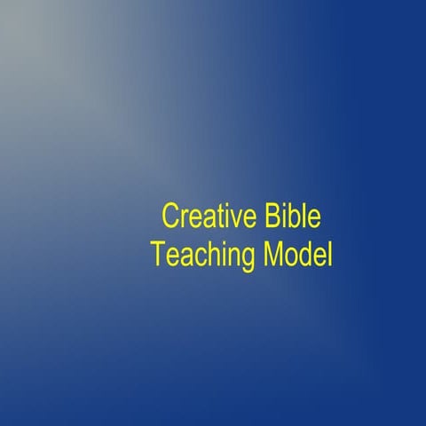 Creative bible teacher ppt | PPT