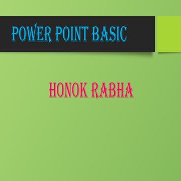 BASIC PRACTICE POWER POINT PRESENTATION 1 | PPTX