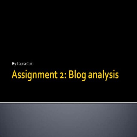 Assignment 2 blog analysis | PPT