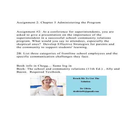 Assignment 2 Chapter 5 Administering the ProgramAssignmen.docx