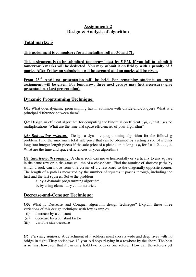Assignment 2 Daa 