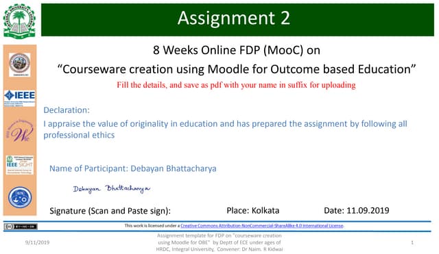 Assignment 2 Debayan Bhattacharya Submission Ppt