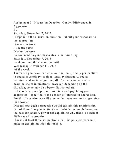 Unit 5 Module 5 - M5 Assignment 2 DiscussionAssignment 2 C.docx