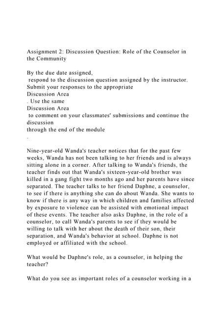 Module 5 Module 5 - M5 Assignment 2 DiscussionAssignment 2 D.docx