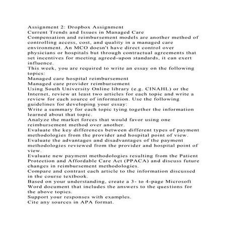 Assignment 2 Dropbox AssignmentCurrent Trends and Issues in Manag.docx