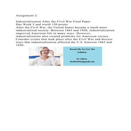 Assignment 2Industrialization After the Civil War Final Paper.docx